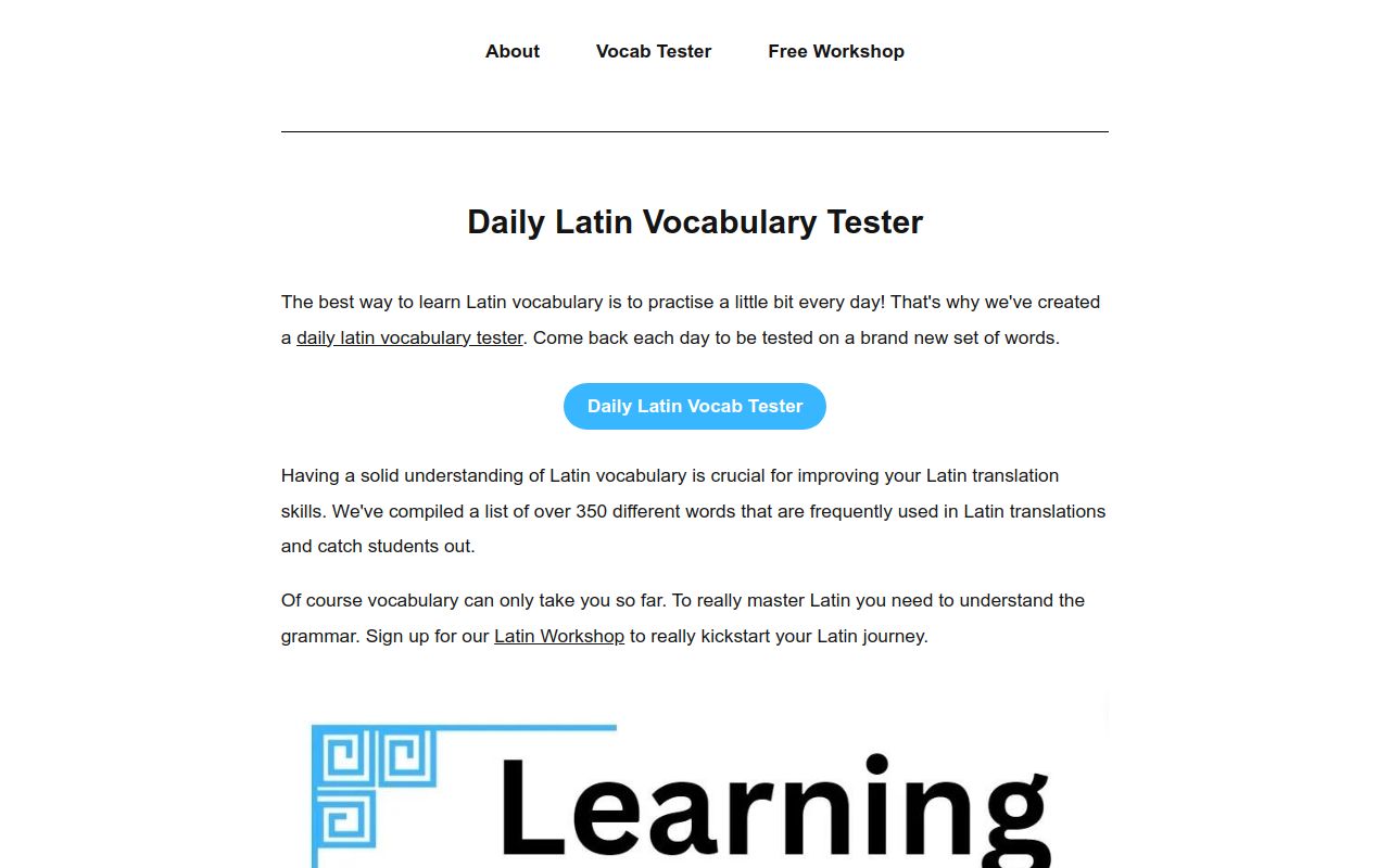 Daily Latin Vocabulary Tester by bambasbat